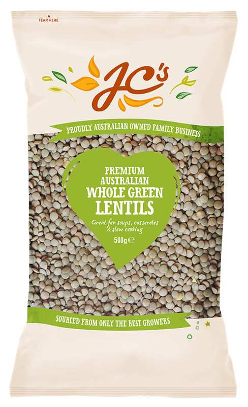 PREMIUM AUSTRALIAN WHOLE GREEN LENTILS 500G : Minchinbury Fruit Market